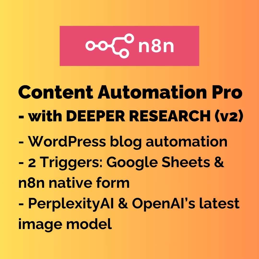 N8N Content Automation Pro – with DEEP RESEARCH – WordPress Blog Automation – DucNguyen.cc